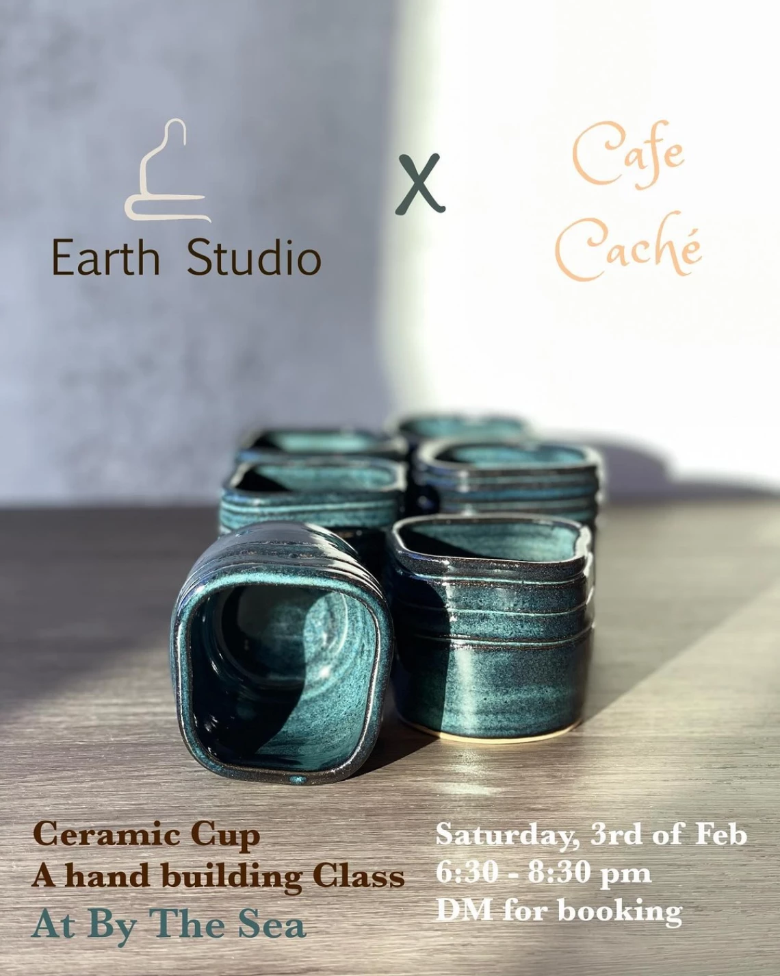 Earth Studio X Cafe Caché Ceramic Cup Workshop | Kuwait Local Events