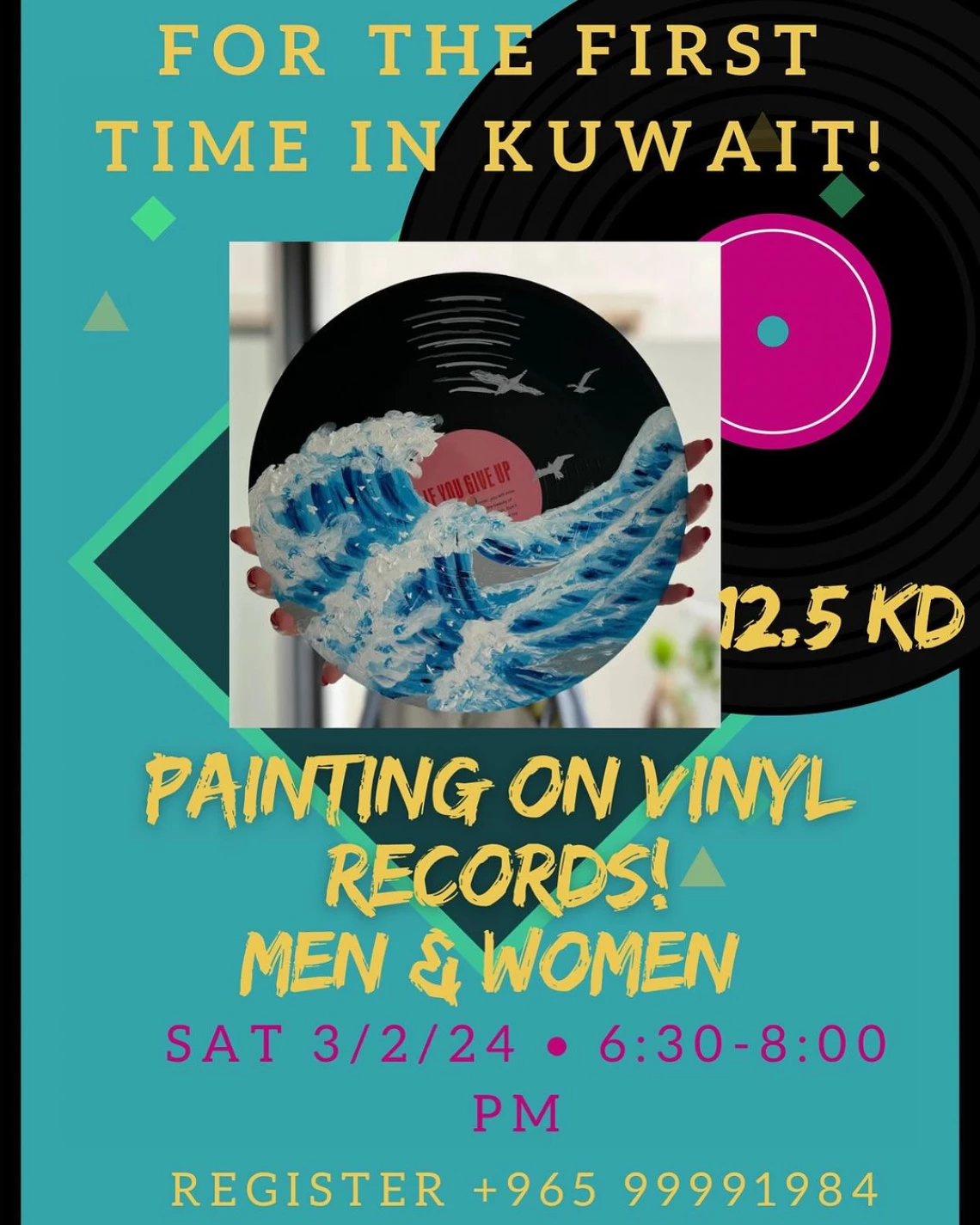 Painting on Vinyl Records! | Kuwait Local Events