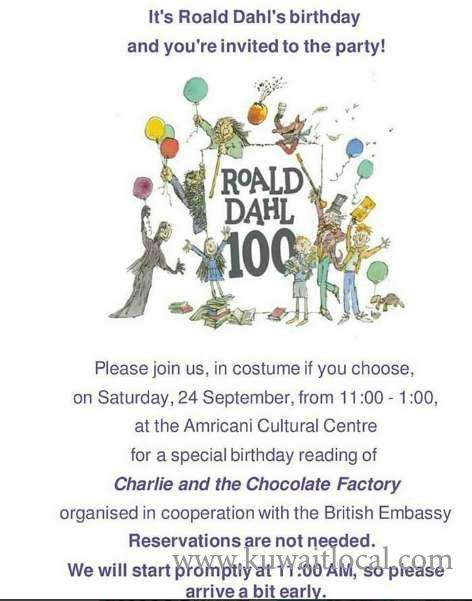 Roald Dahl 100 | Kuwait Local Events