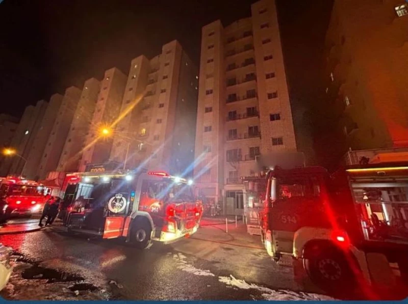 Firefighters Control Building Basement Fire In Mahboula | Kuwait Local News