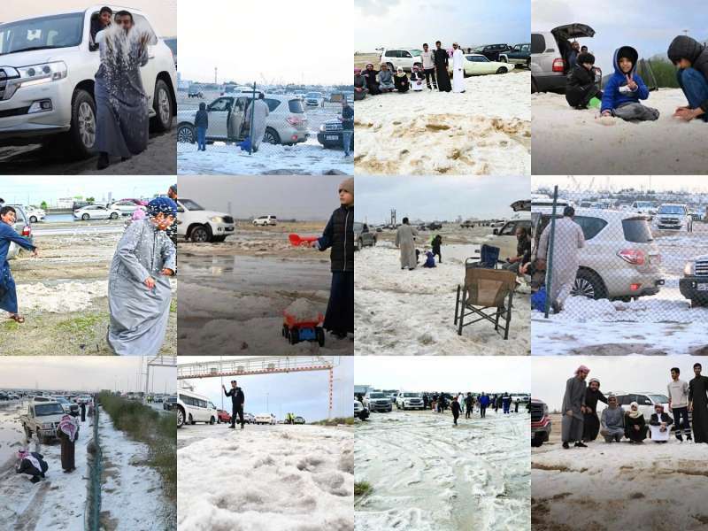 Rain Thundering Snowing Hail Storm In Kuwait | Kuwait Local News