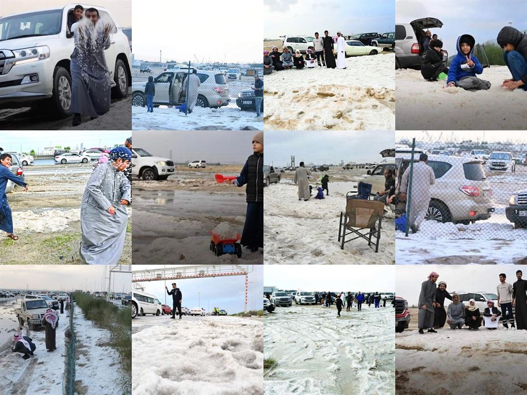 Rain Thundering Snowing Hail Storm In Kuwait | Kuwait Local News